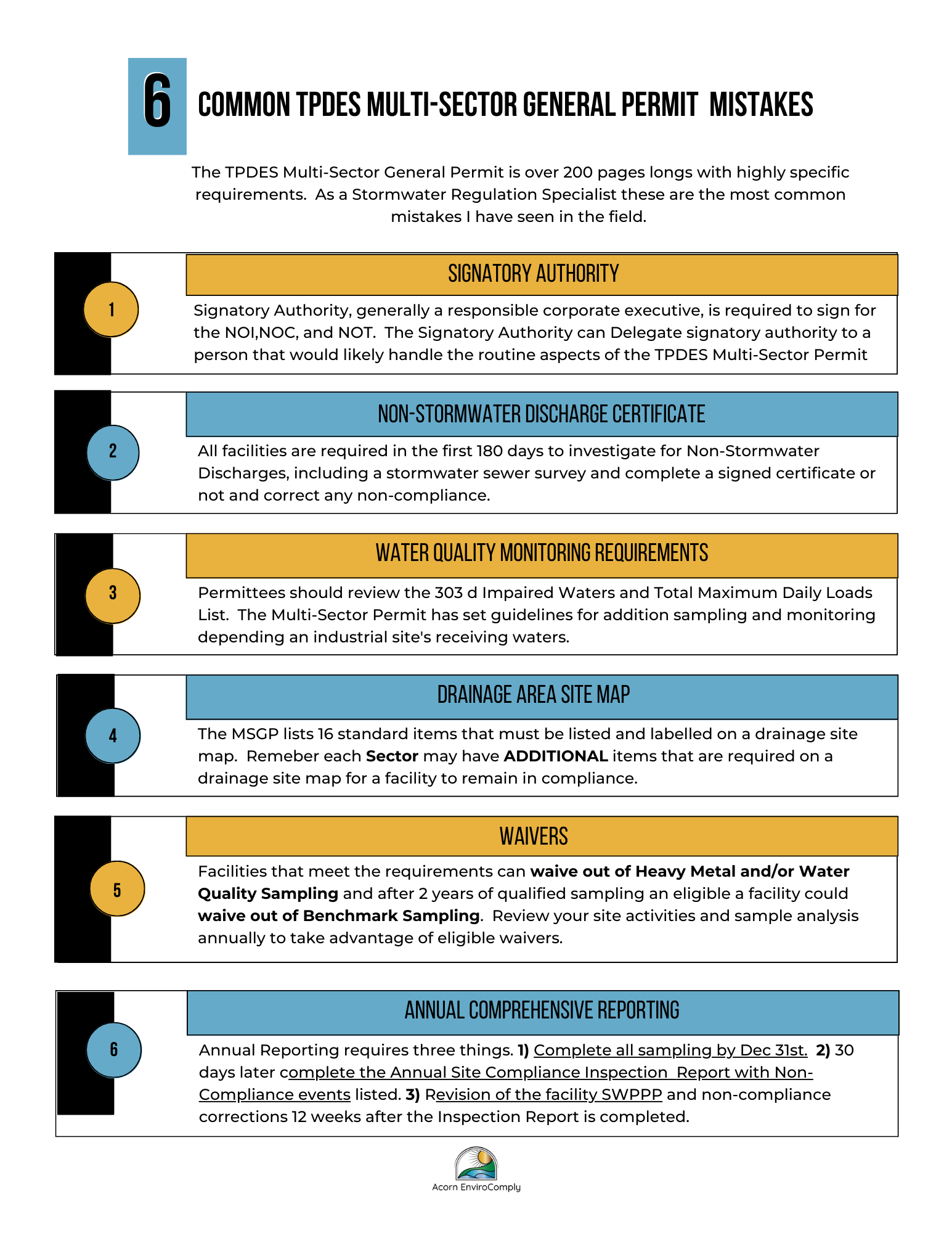 6 Common TPDES Multi-Sector General Permit Mistakes - Acorn EnviroComply